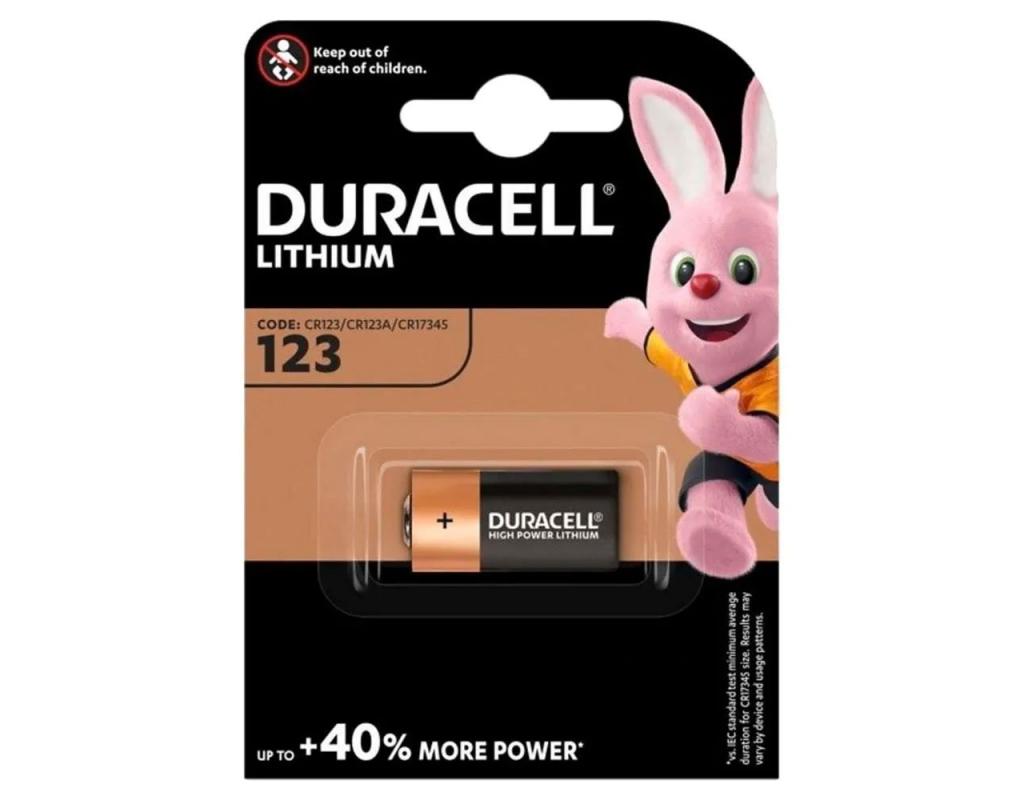 Duracell S328 3V Ultra CR123 Dl123 Lithium Batteries - Pack of 1