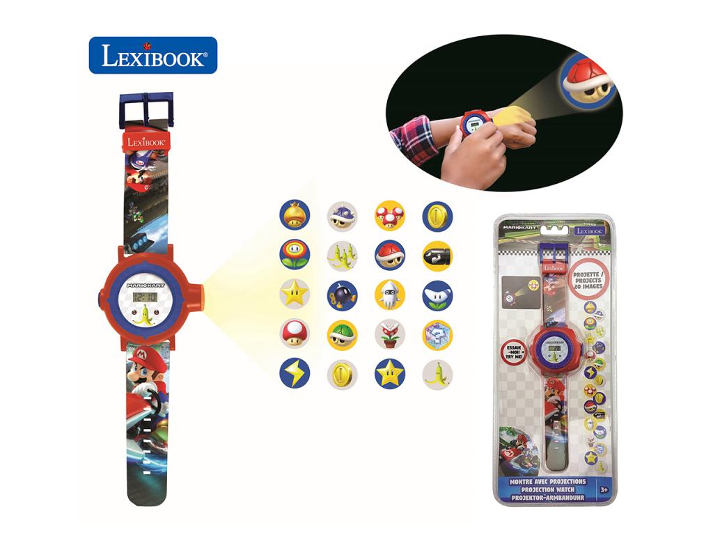 Lexibook DMW050NI Super Mario Children's Projection Watch with 20 Images
