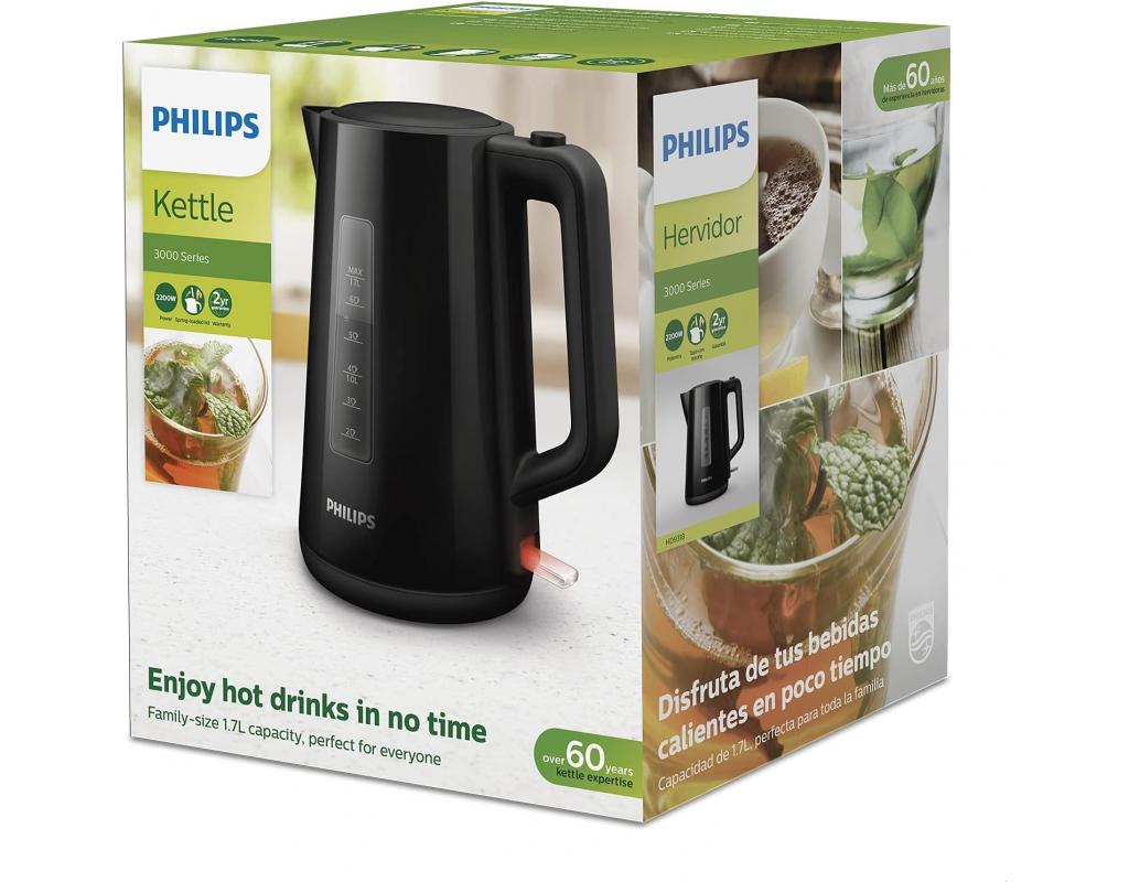 Philips HD9318-21 Series 3000 1800W 1.7L Family Size Kettle - Black